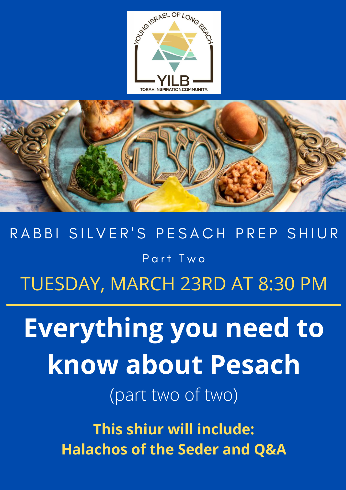 Pesach 2024 - Young Israel of Long BeachYoung Israel of Long Beach